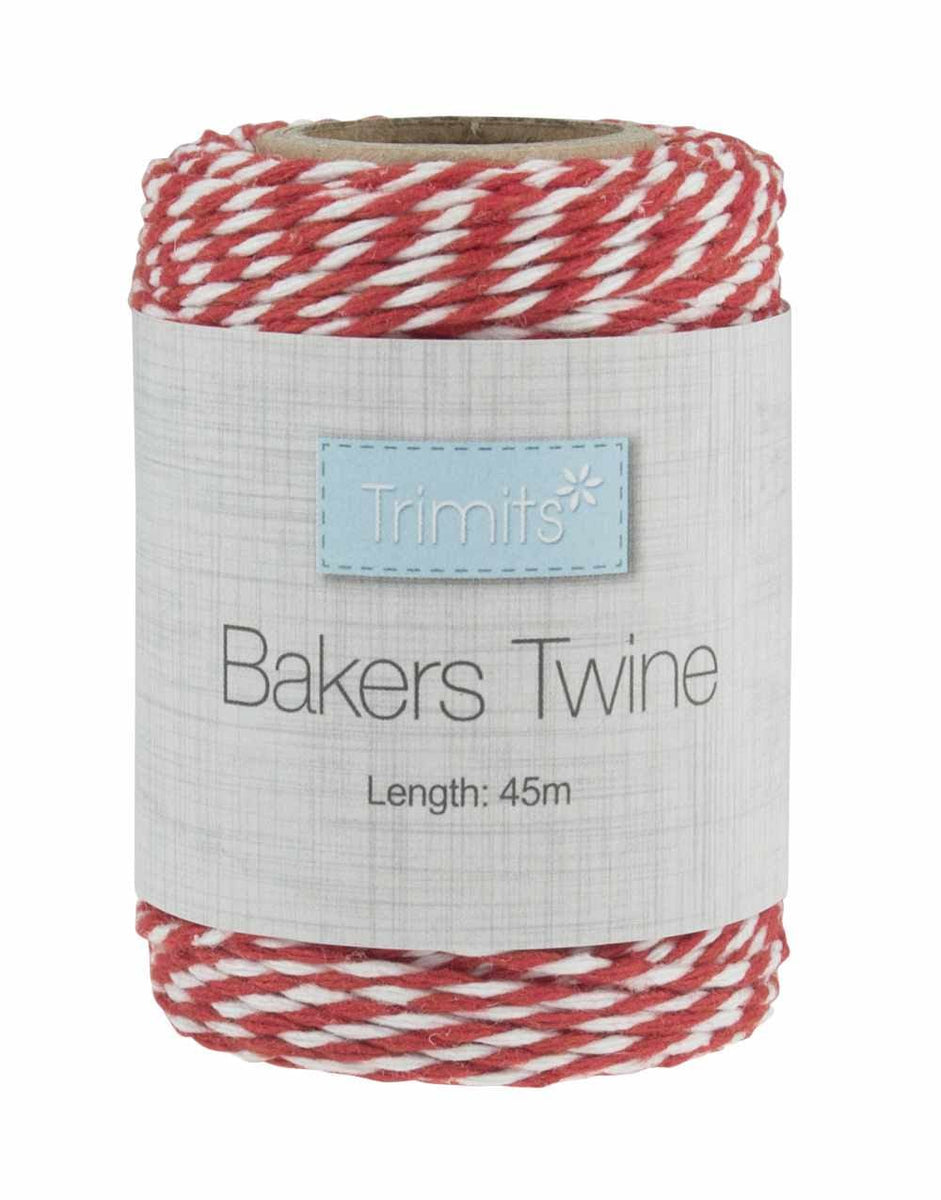 Red & White Bakers Twine, 45 Roll – Clothkits