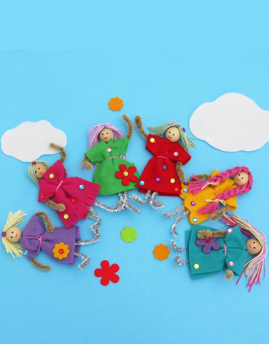 Children's Rainbow Friends Doll Making Kit, Buttonbag – Clothkits