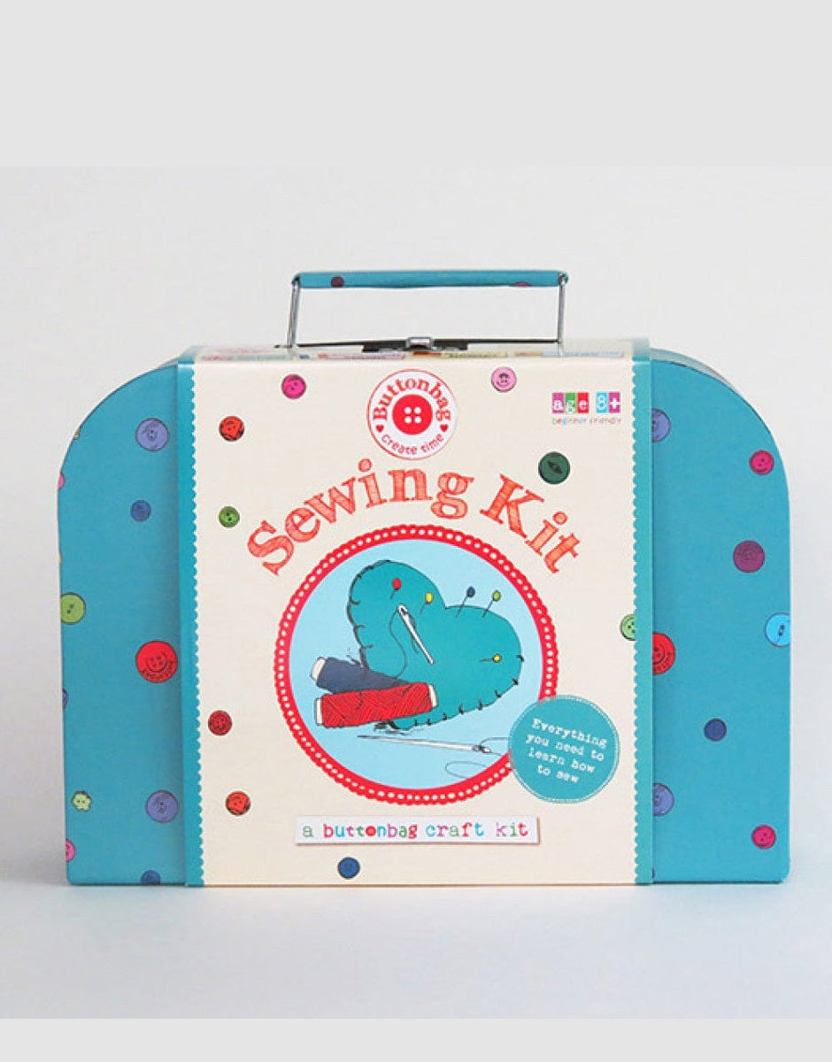 Children's Learn to Sew Suitcase Kit, Buttonbag – Clothkits