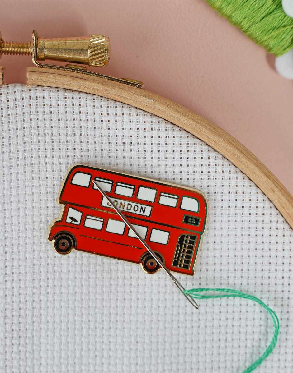 London Bus Magnetic Needle Minder, Caterpillar Cross Stitch – Clothkits
