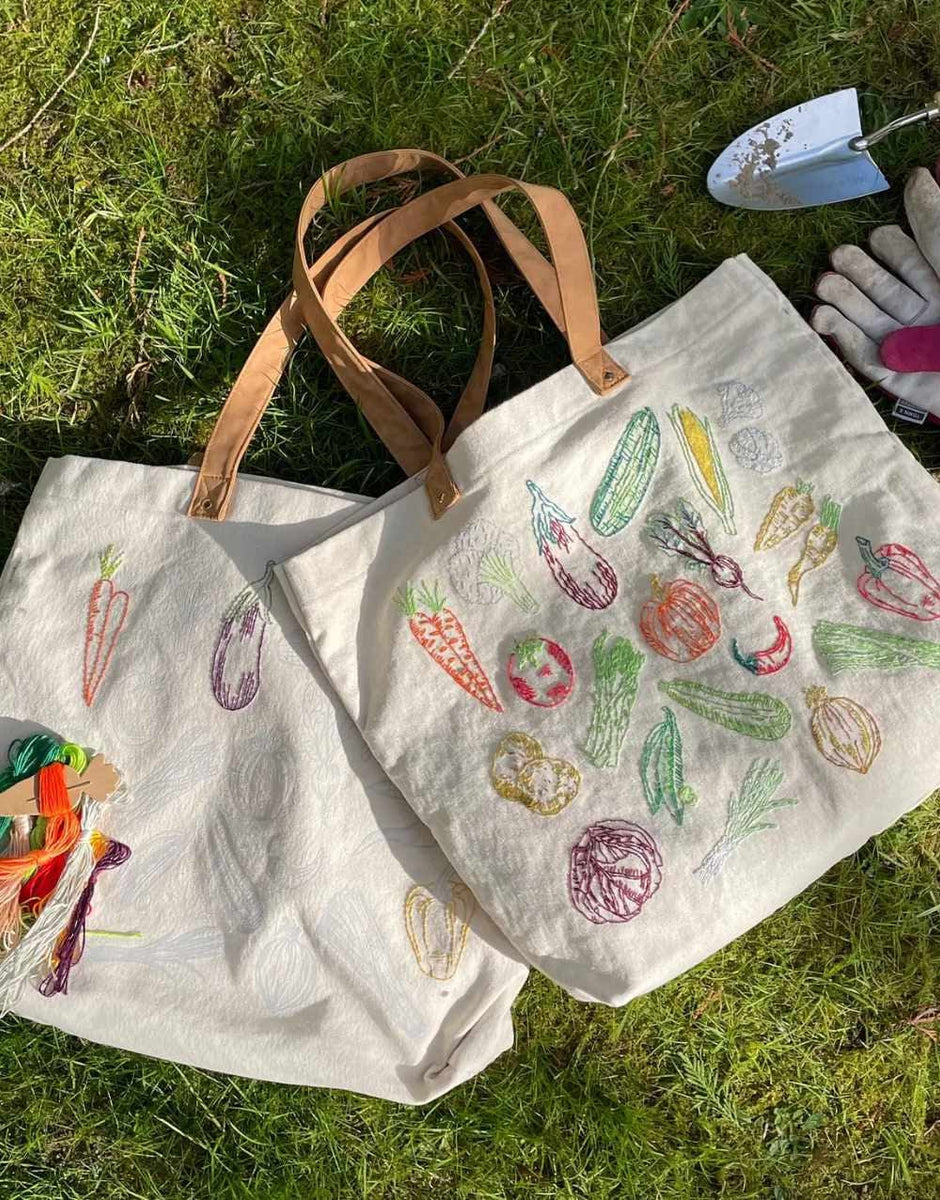 Stitch Your Vegetables Tote Bag, Chasing Threads – Clothkits