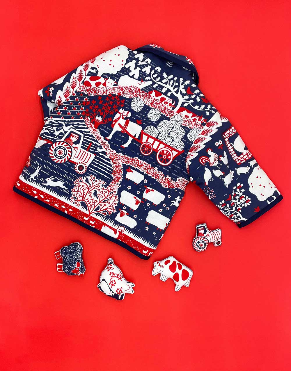 Blue Clothkits® Classic Vintage Padded Farm Jacket, Children's Dressma