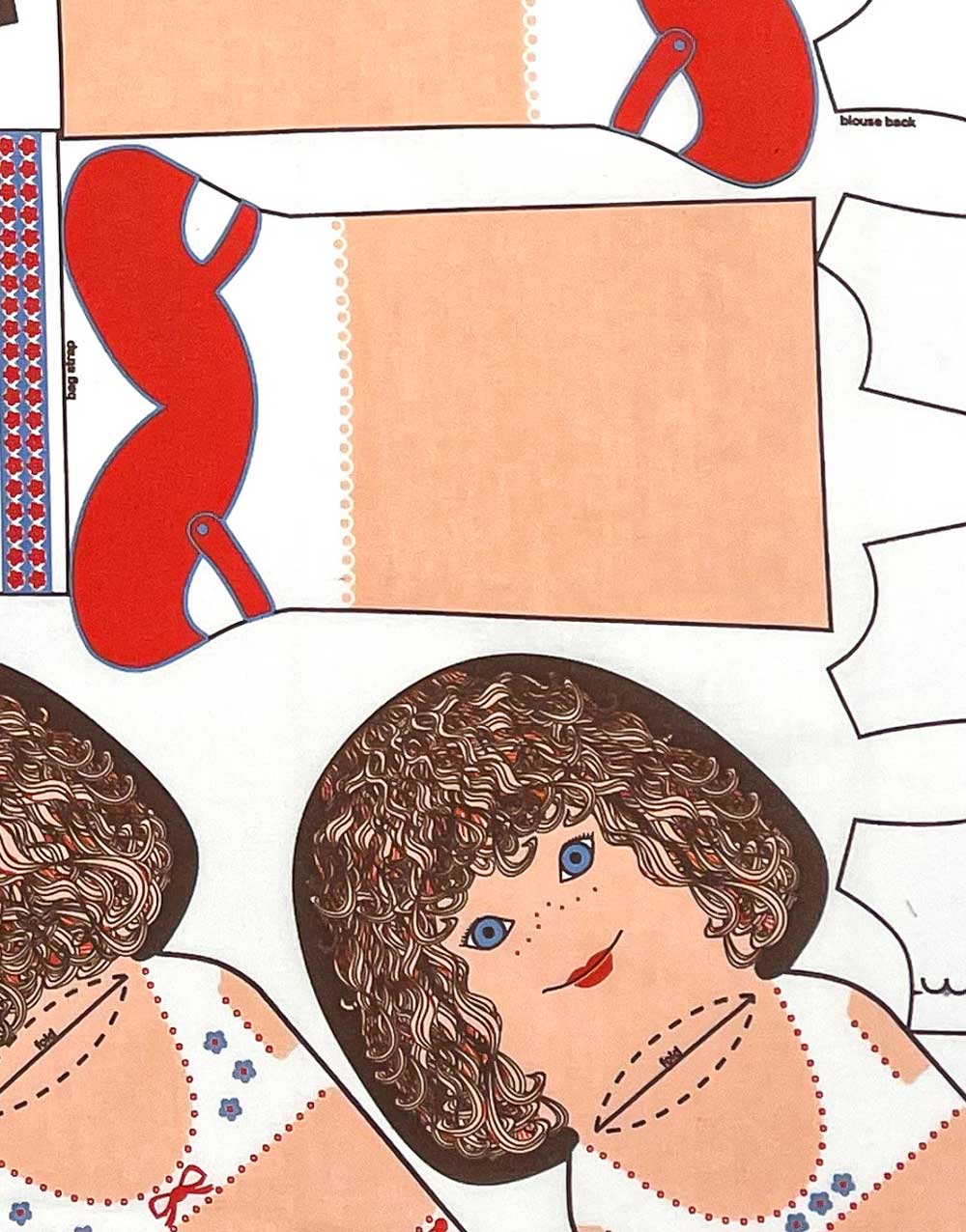 1970s Original Clothkits® Rag Doll Sewing Kit, Kitty Blue