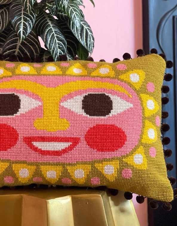 Sunny Needlepoint or Cross Stitch Kit, Emily Peacock – Clothkits