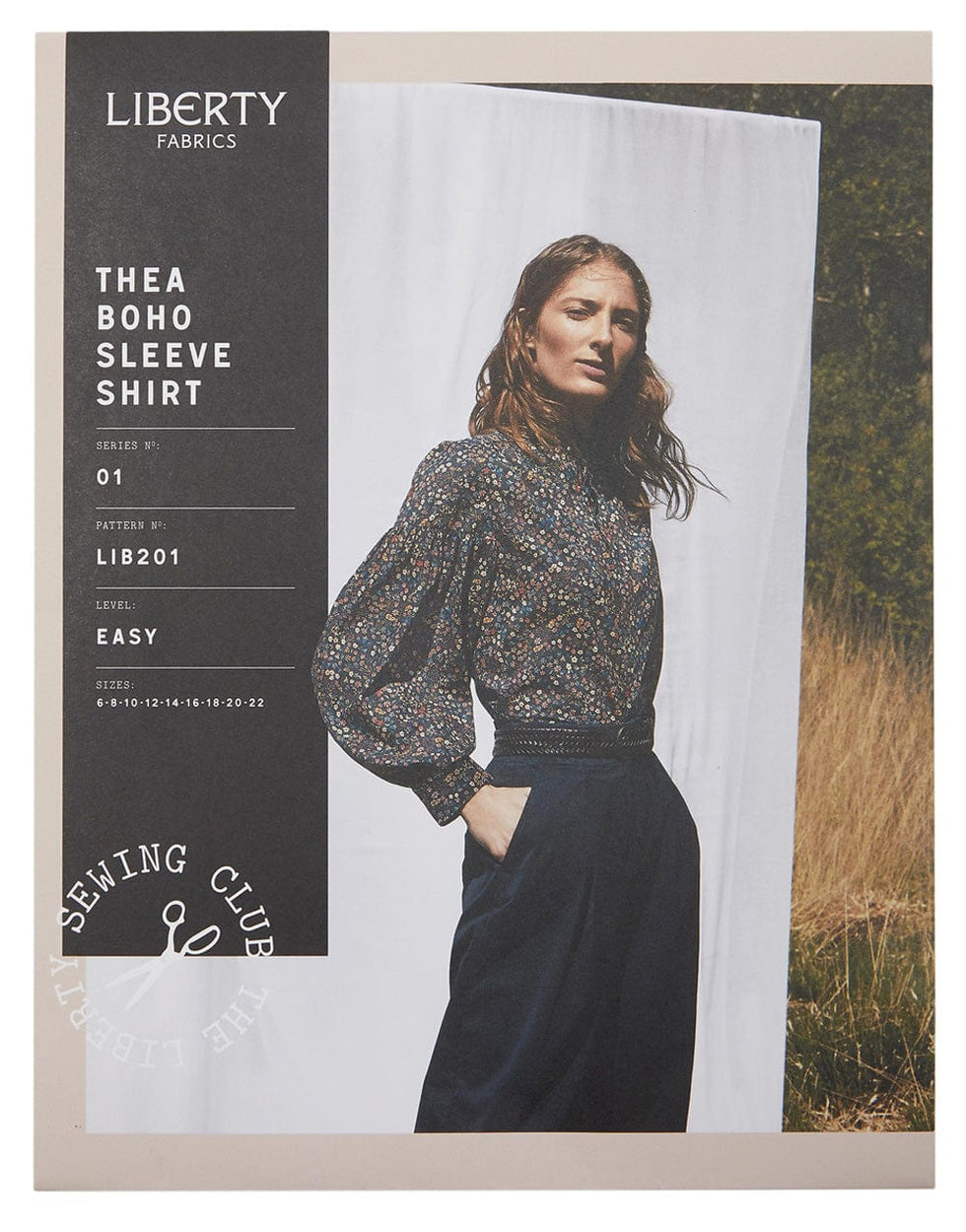 Thea Boho Sleeve Blouse Sewing Pattern, Liberty Fabrics – Clothkits