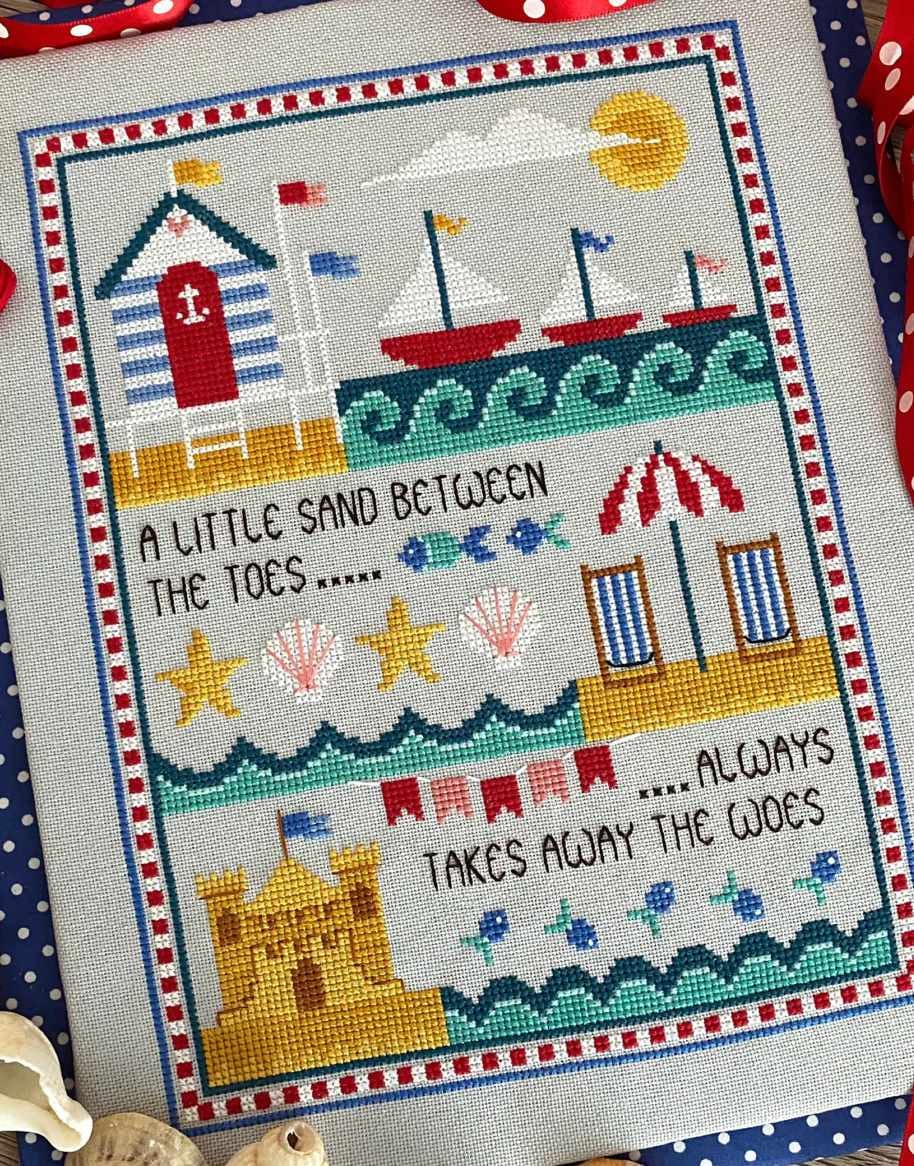 Sun, Sea and Sand Sampler Cross Stitch Kit, Little Dove Designs – Clothkits