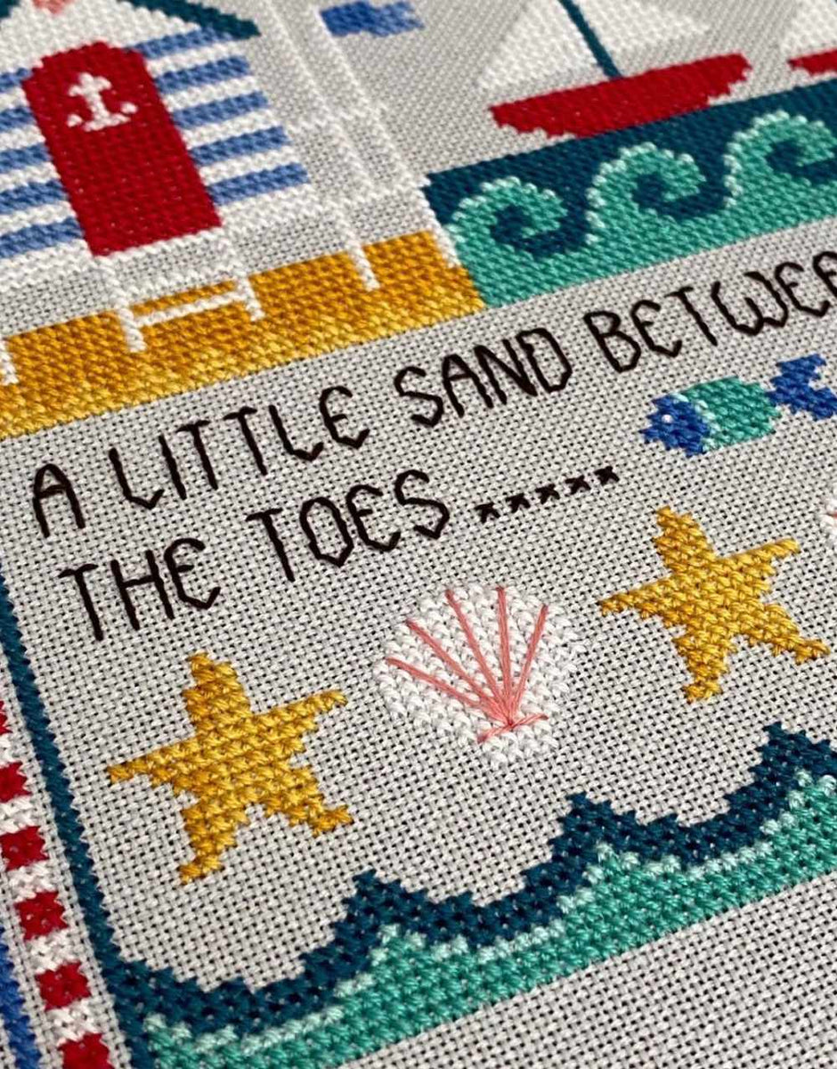 Sun, Sea and Sand Sampler Cross Stitch Kit, Little Dove Designs – Clothkits