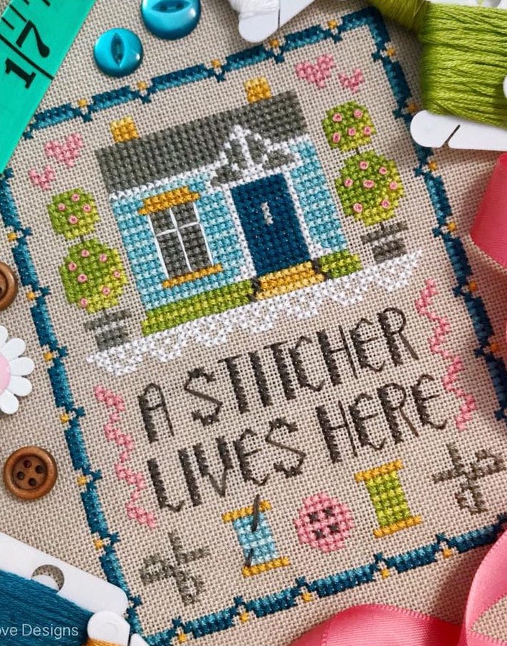 Home of a Stitcher Cross Stitch Kit, Little Dove Designs – Clothkits