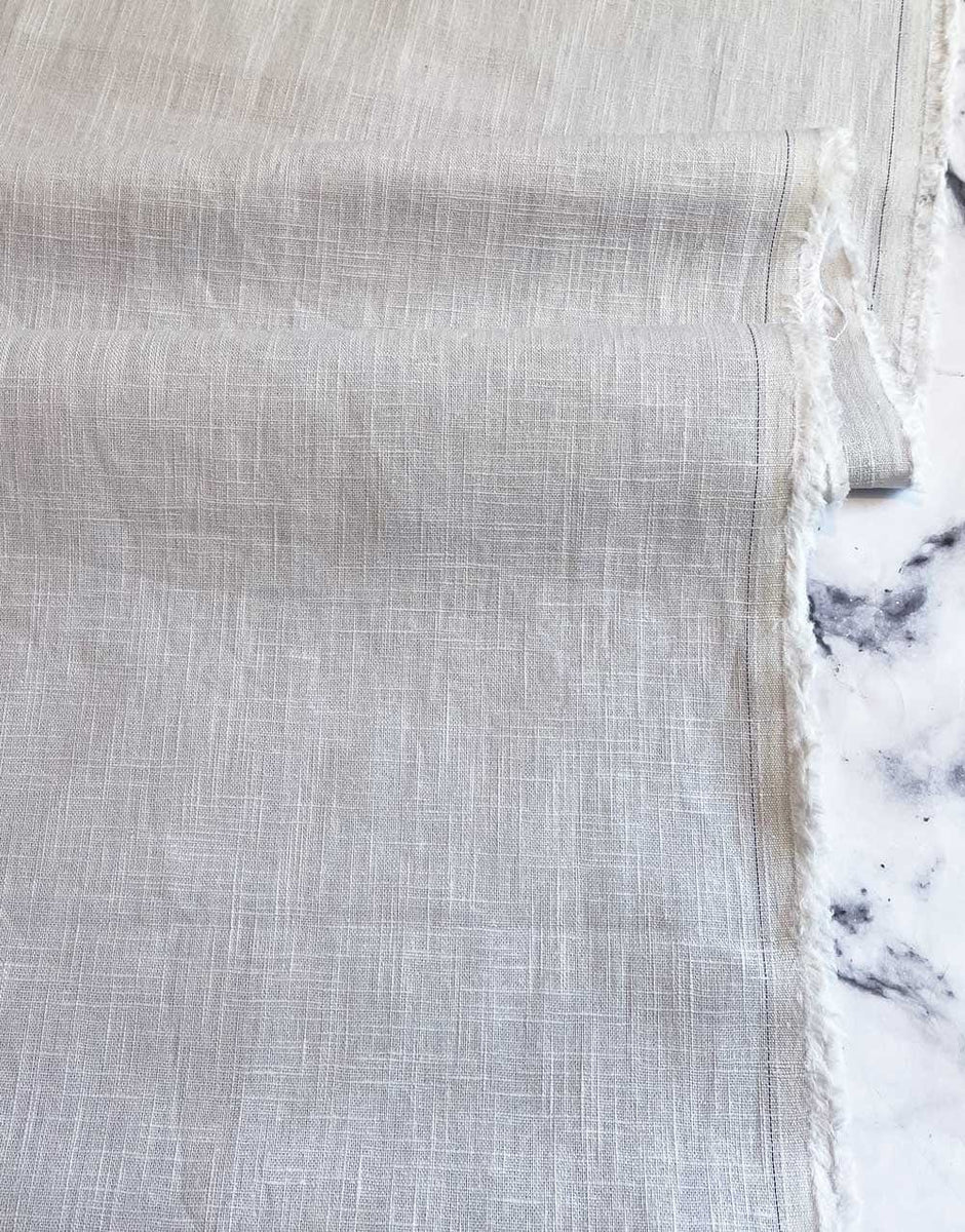 Remnant 1.8m -Silver Washed Linen-Handle Fabric – Clothkits