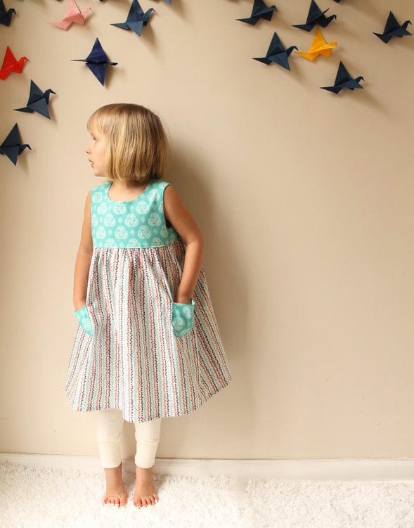 Geranium Girl's Dress Small (1yr - 5yr), Made by Rae Sewing Pattern ...