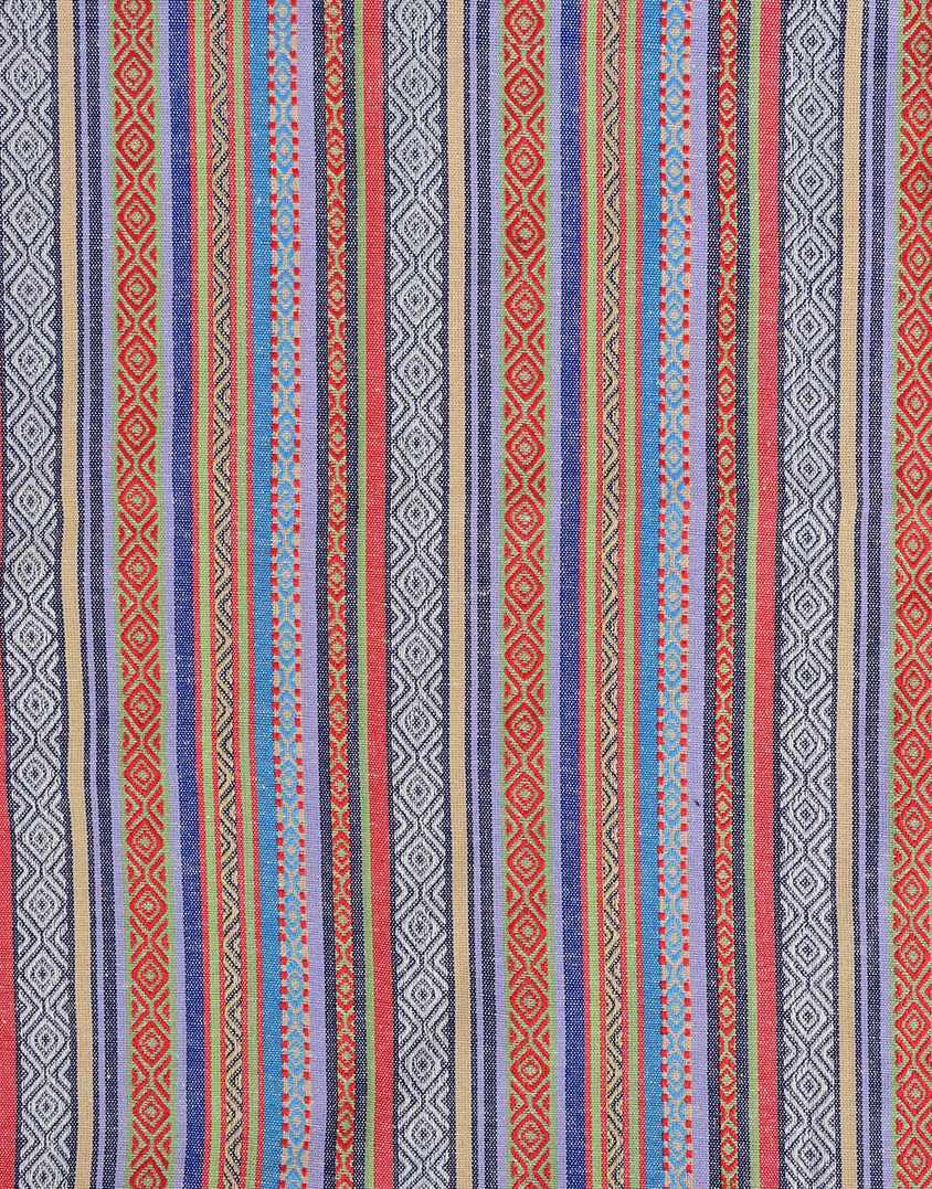 Red & Blue Mexican Striped Fabric – Clothkits