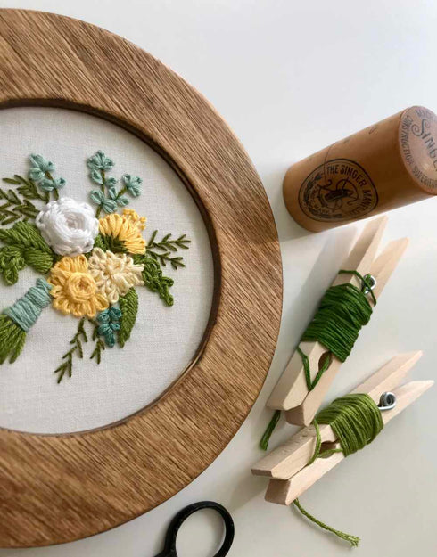 Circular Embroidery Hoop Wooden Frame for 6" Hoops, Modern Hoopla ...