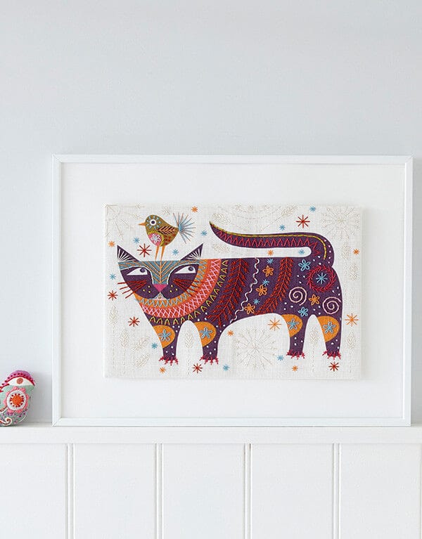 Cat, Nancy Nicholson Embroidery Stitch Kit – Clothkits