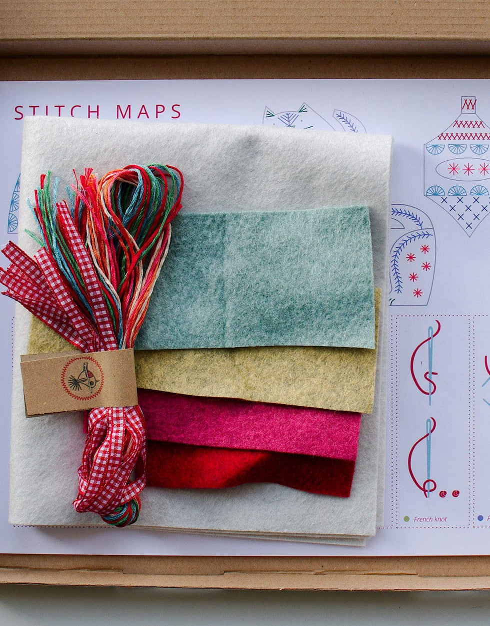Christmas Bauble Collection, Nancy Nicholson Embroidery Kit – Clothkits