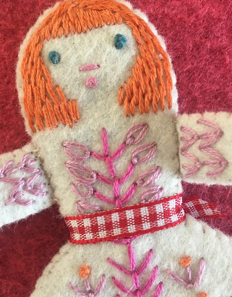 Three Little Folk Dolls Embroidery Kit, Nancy Nicholson – Clothkits
