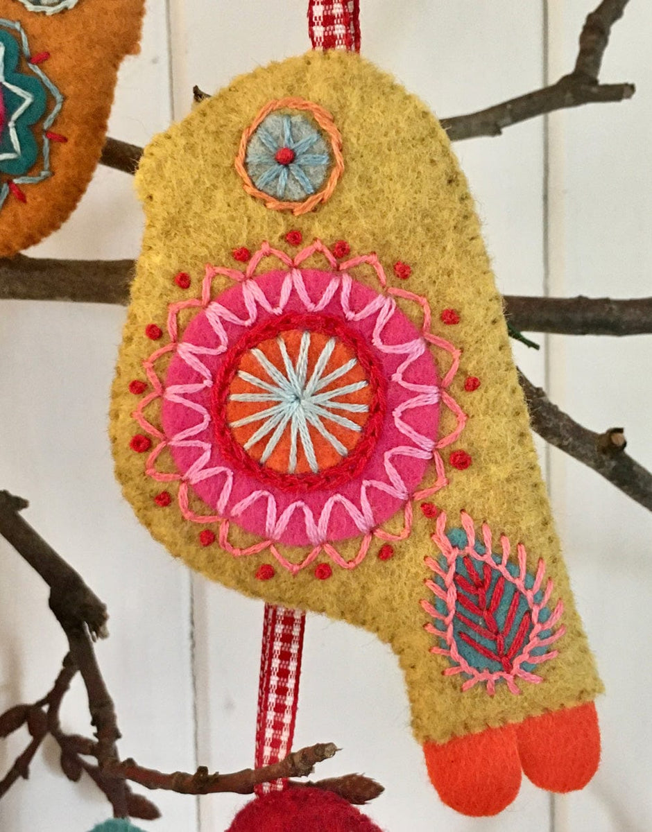 1960s Bird Collection, Nancy Nicholson Embroidery Kit – Clothkits