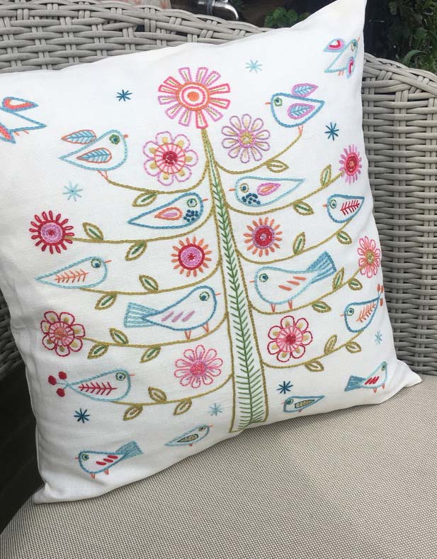 Bird Tree of Life, Nancy Nicholson Embroidery Stitch Kit – Clothkits