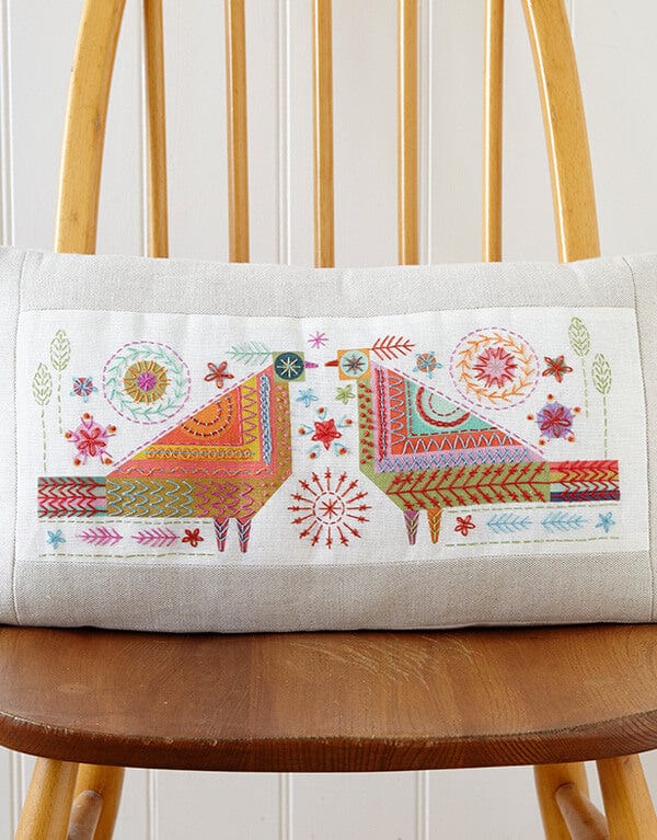 Lovebirds, Nancy Nicholson Embroidery Stitch Kit – Clothkits