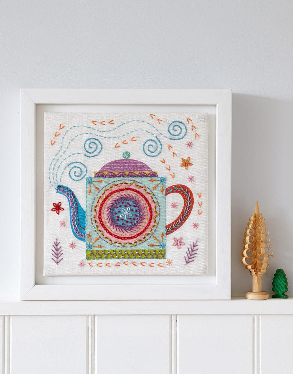 Teapot, Nancy Nicholson Embroidery Stitch Kit – Clothkits