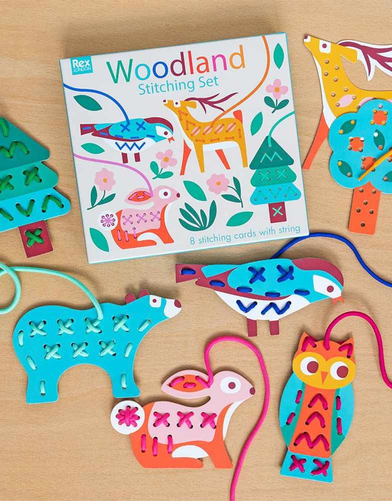 Woodland Learn to Stitch Activity Cards – Clothkits