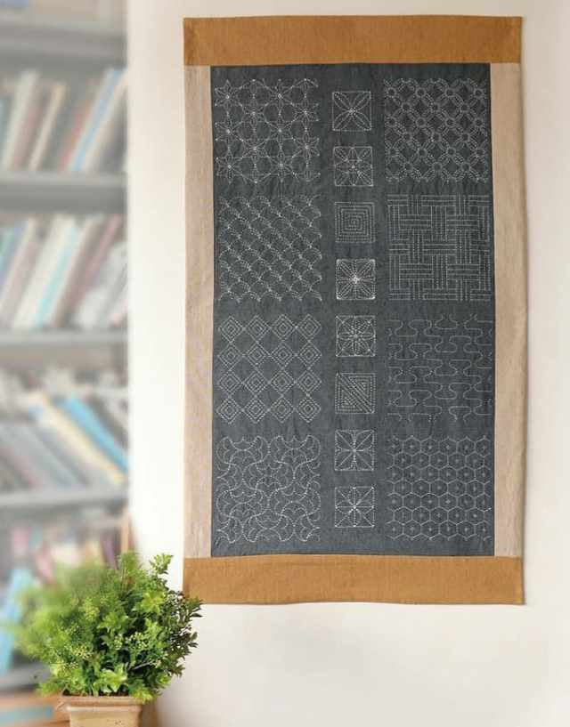 Large Traditional Sashiko Panel, Susan Briscoe – Clothkits