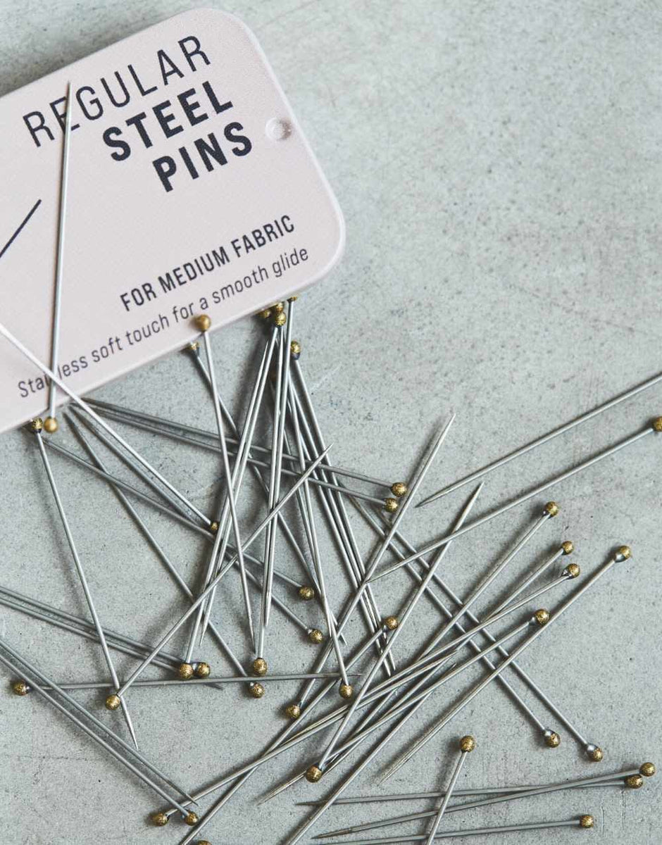 Regular Steel Dressmaking Pins in a Tin, Sewply – Clothkits