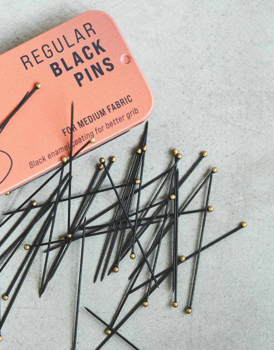 Regular Black Dressmaking Pins in a Tin, Sewply – Clothkits