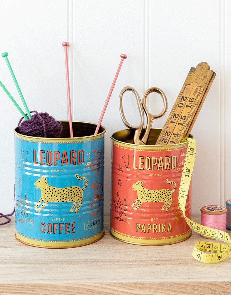 Leopard Storage Tins, Set of 2 – Clothkits