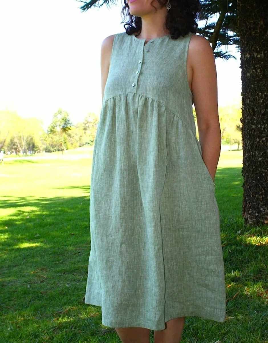 Lisa Dress Sewing Pattern, Tessuti – Clothkits