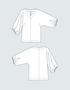 V-Neck Cuff Top Sewing Pattern, The Assembly Line – Clothkits